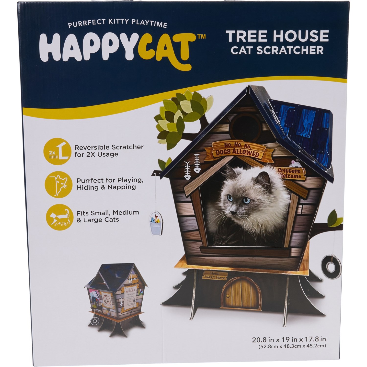 HAPPY CAT Tree House Cat Scratcher - 20.8x19x17.8” - Save 31%