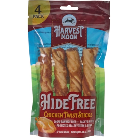Harvest Moon Hide Free Twist Stix Dog Treats - 4-Pack - Save 25%