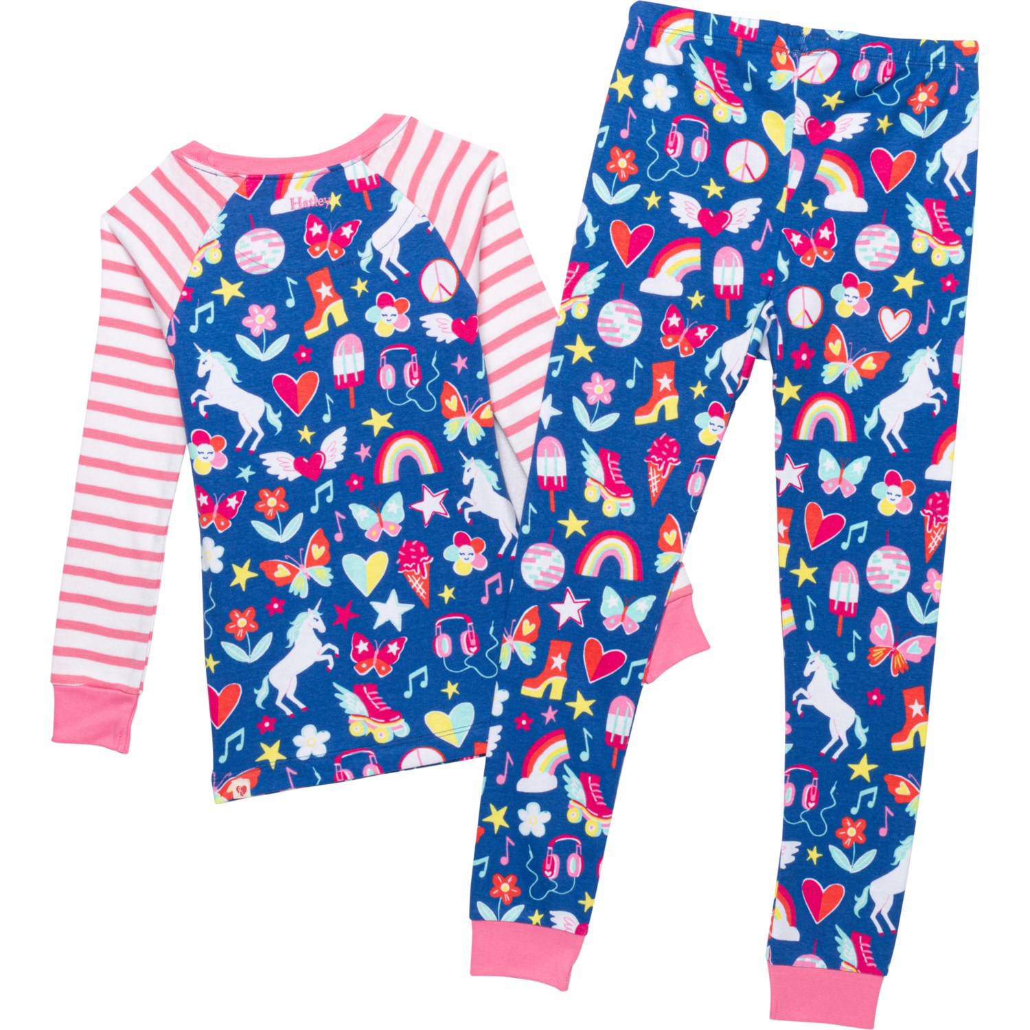 Hatley Girls Groovy Doodle Raglan Pajamas - Long Sleeve - Save 57%