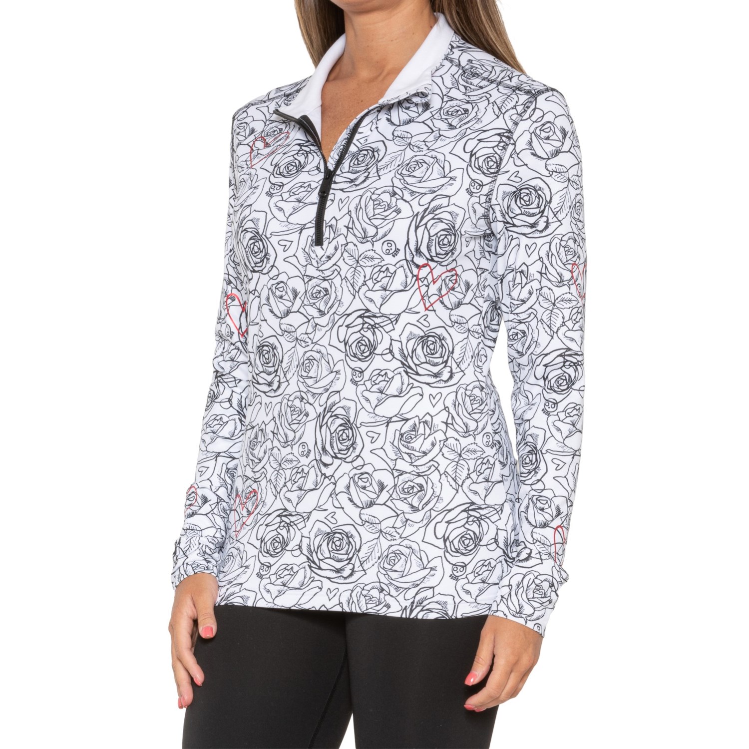 Head Rebels Allover Midlayer Top - Zip Neck, Long Sleeve - Save 71%