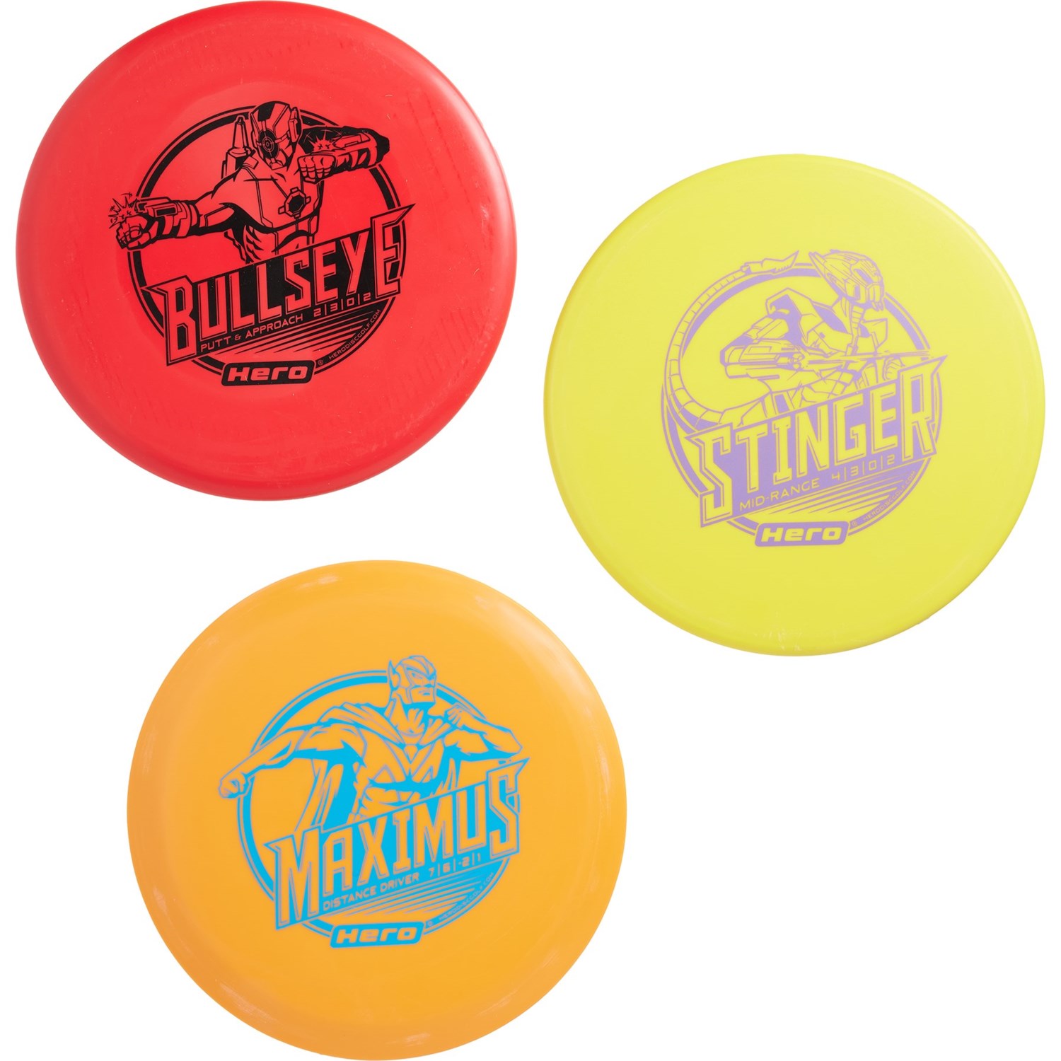Hero Disc Multi 3 Disc Golf Set - 3-Piece - Save 50%