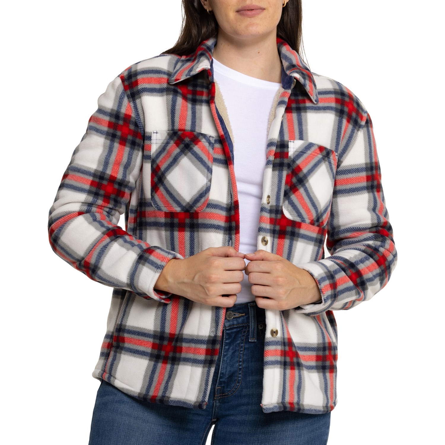 HFX Fleece Sherpa Shacket - Save 50%