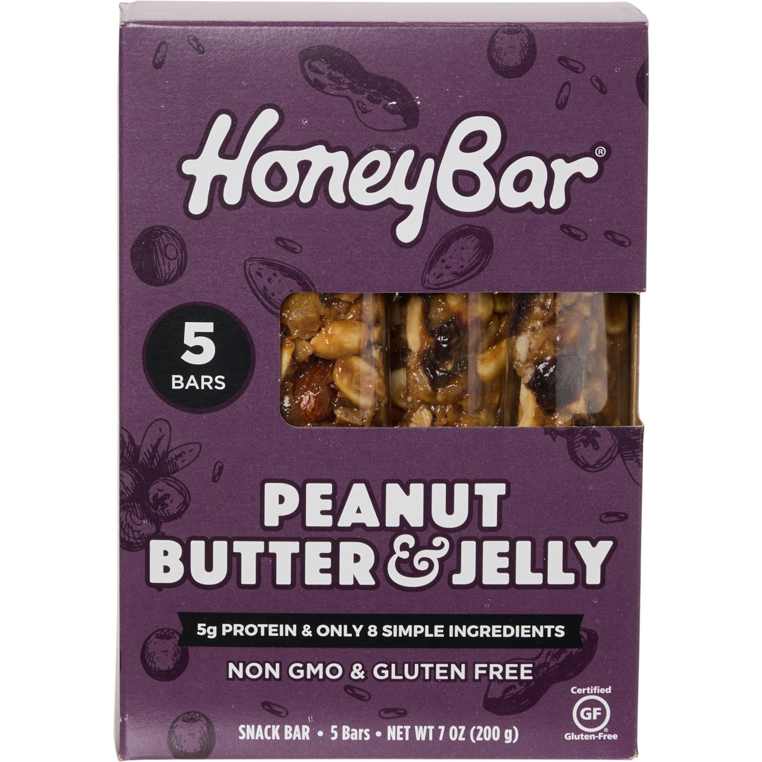 Honeybar Peanut Butter and Jelly Bars - 5-Pack - Save 23%