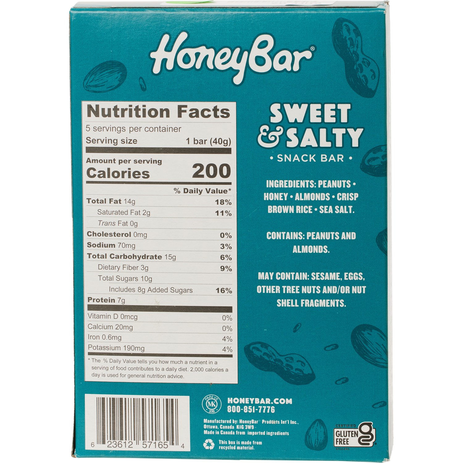 Honeybar Sweet and Salty Bars - 5-Pack - Save 23%