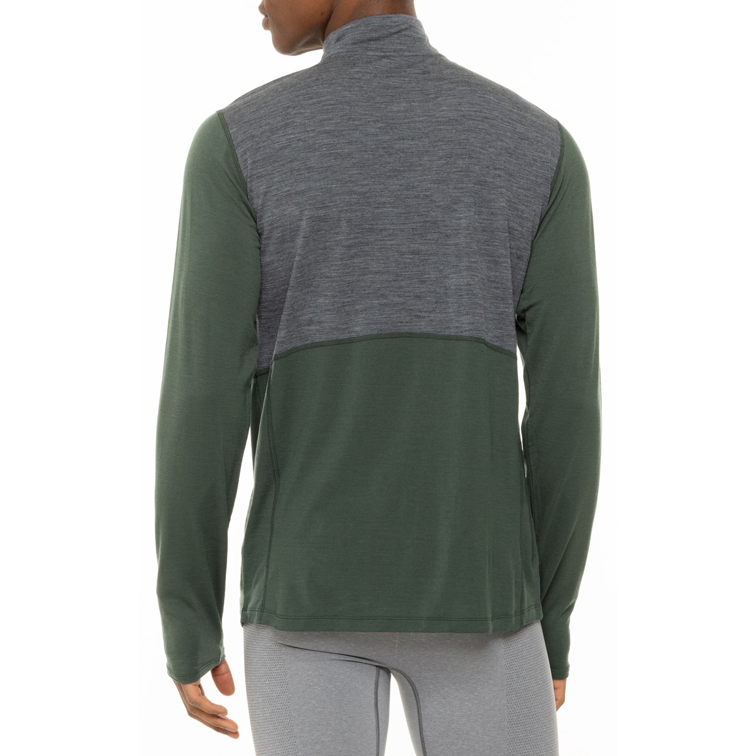 (取寄) ホットチリ クリマ-ウール ベース レイヤー トップ - メリノ ウール, Upf 30+, ジップ ネック, ロング スリーブ Hot Chillys Clima-Wool Base Layer Top - Merino Wool, UPF 30+, Zip Neck, Long Sleeve  Grey Heather Hot Chillys Clima-Wool Zip Neck Base Layer Top - UPF 30+, Merino