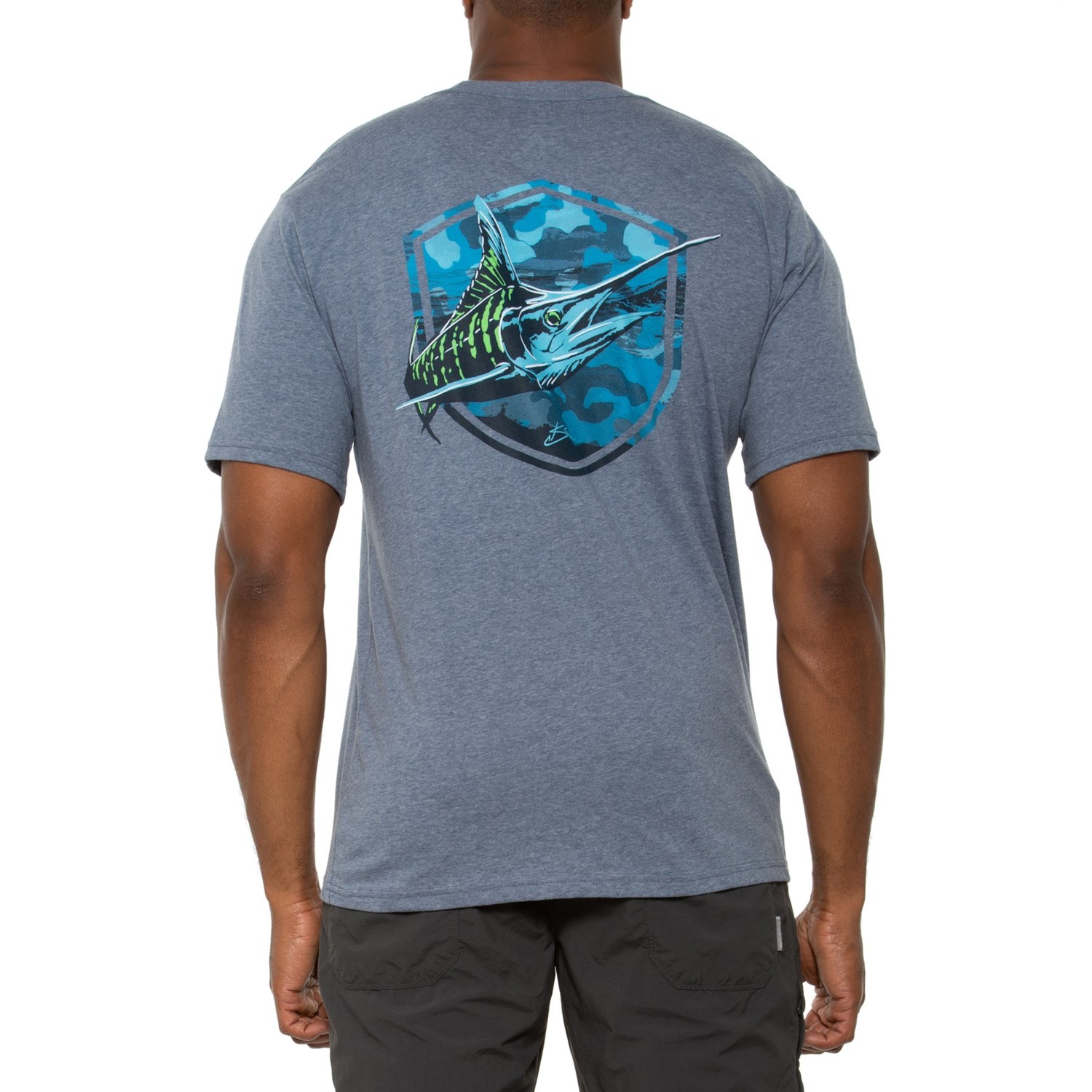 Huk KC Freestyler Stripe Marlin T-Shirt - Short Sleeve - Save 60%