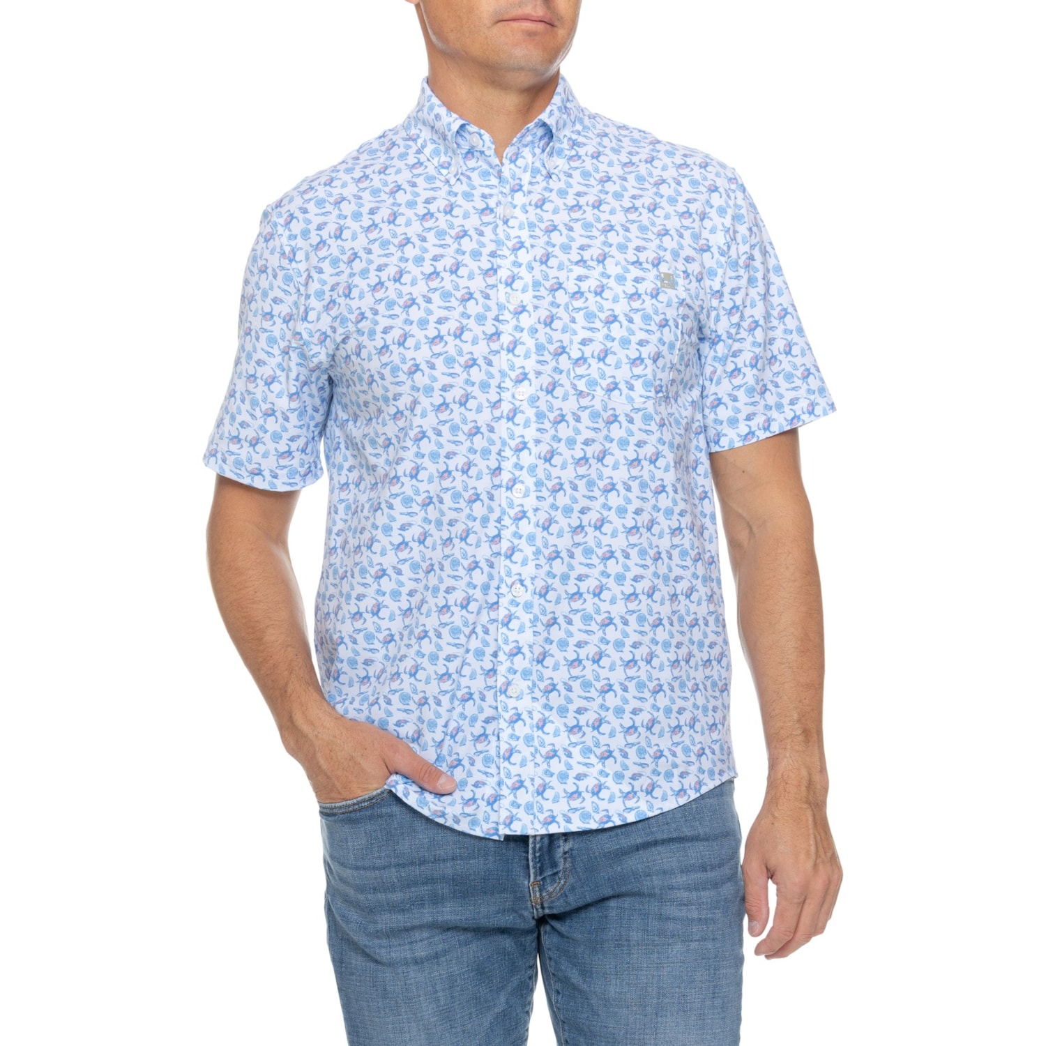 Huk Kona Printed Shirt - Short Sleeve - Save 61%