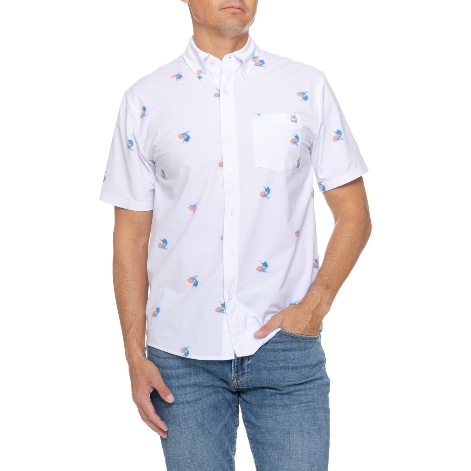 Huk Kona Printed Shirt - UPF 30+, Short Sleeve - Save 58%