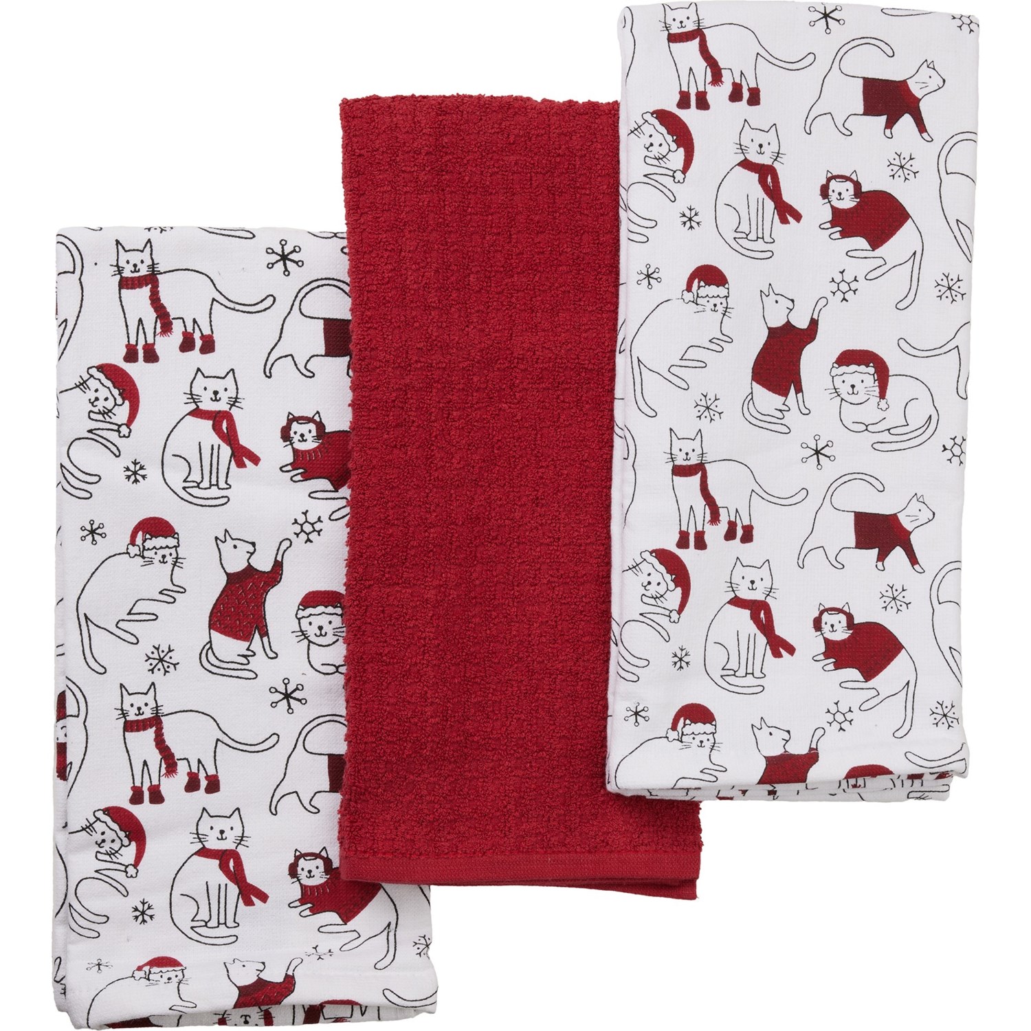 Humane Society of the United States Christmas Line Cats Kitchen Towels ...