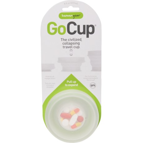 Humangear Large GoCup® Collapsible Travel Cup - 8 oz., Clear - Save 27%