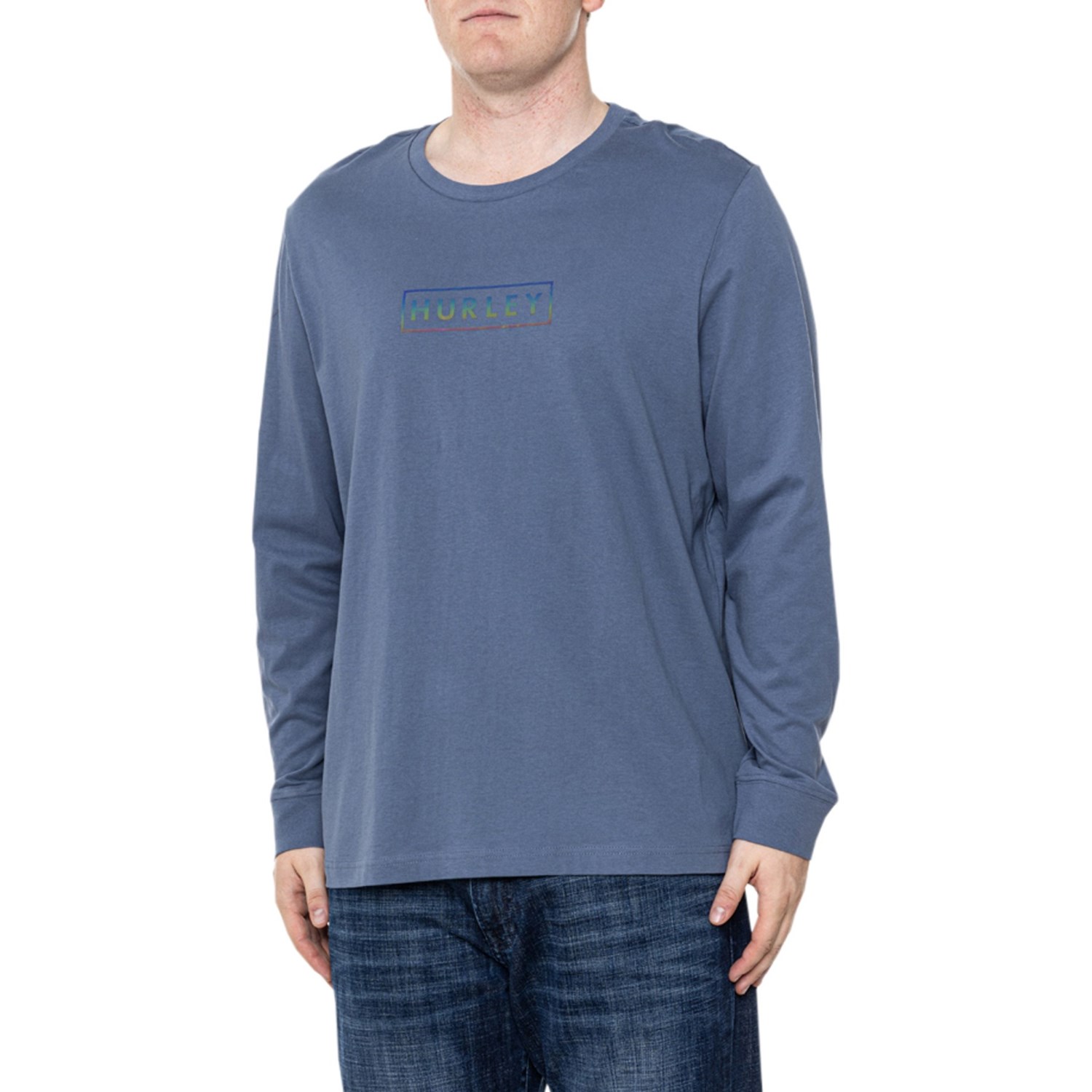 Hurley Boxed Logo Cotton Jersey T-Shirt - Long Sleeve - Save 50%