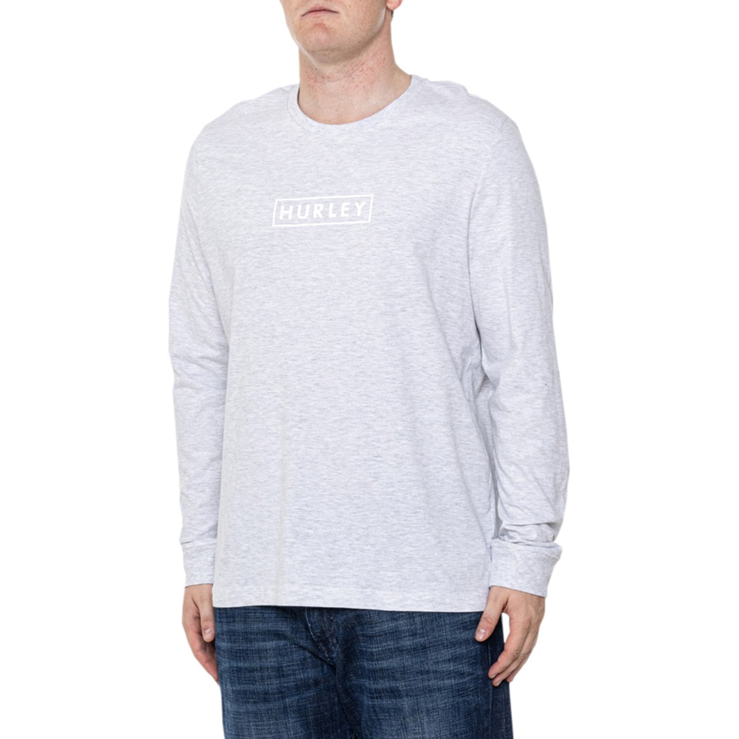 Hurley Boxed Logo Cotton Jersey T-Shirt - Long Sleeve - Save 35%