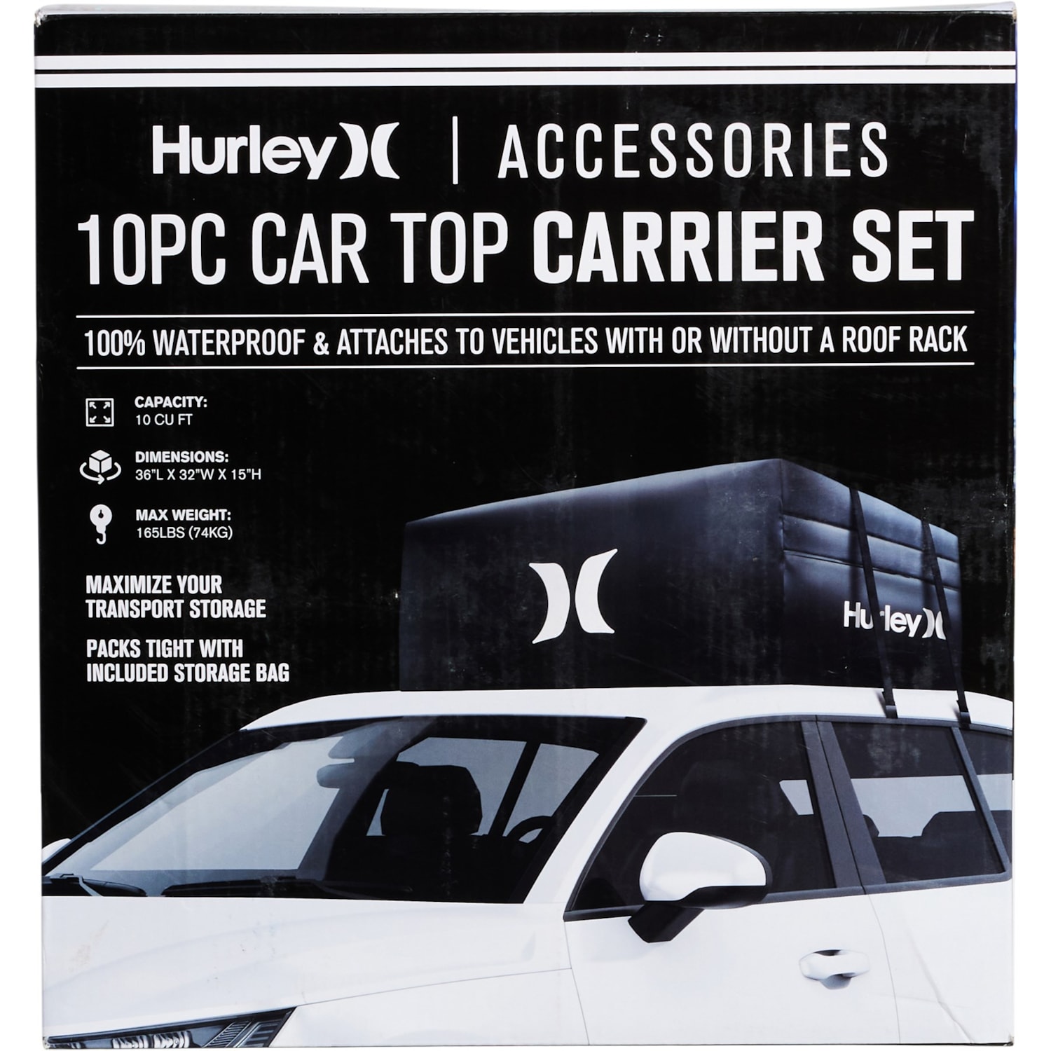 Hurley Car Top Carrier Set - 10-Piece - Save 50%