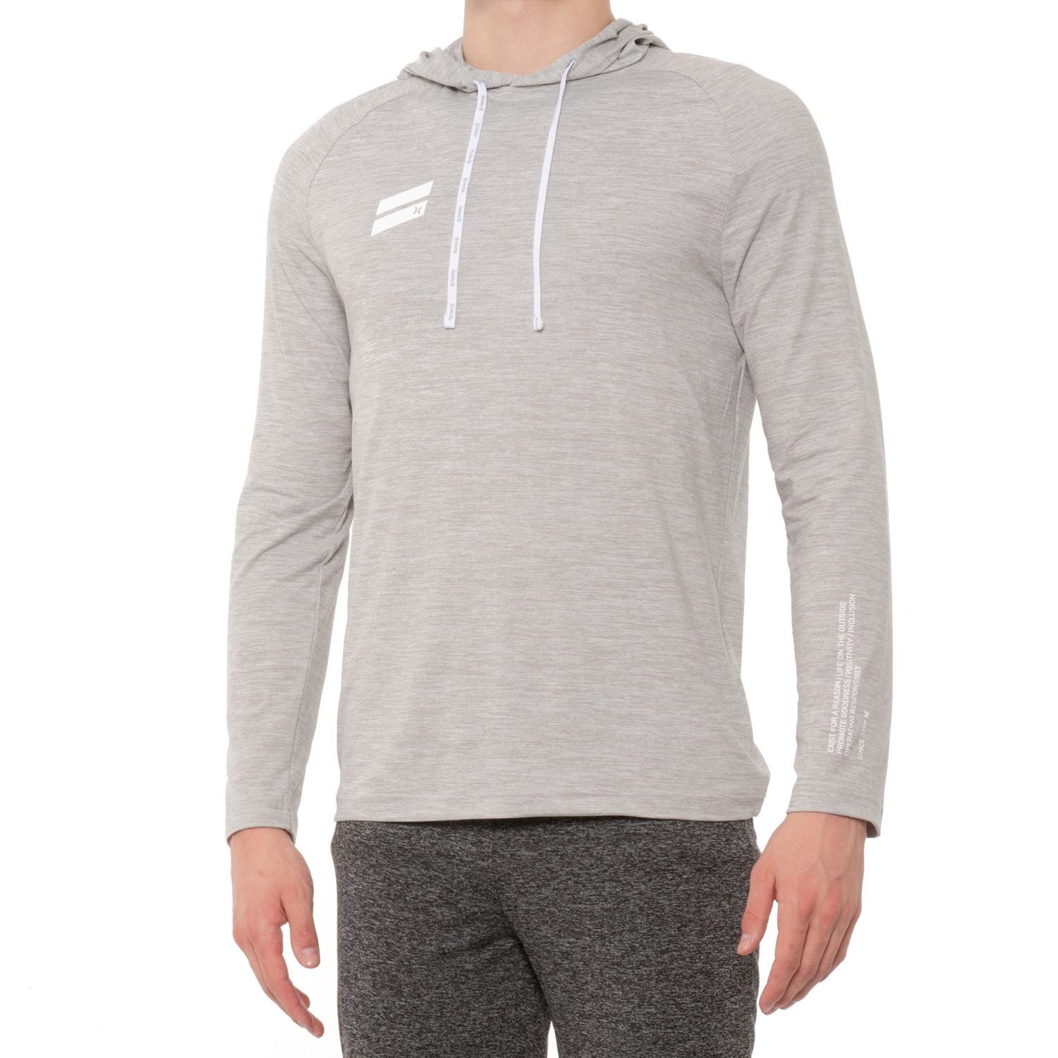 Hurley Exist Hooded T-Shirt - Long Sleeve For Men - Save 55%