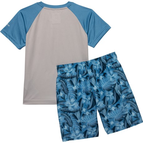 Hurley Little Boys Rash Guard and Swim Trunks Set - UPF 50+, Short ...