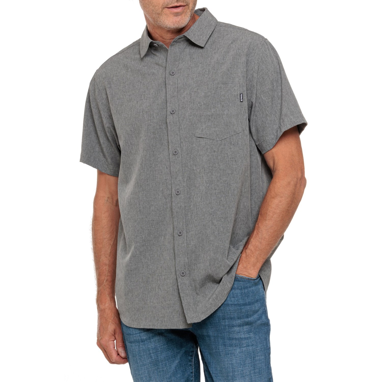 Hurley Slub Woven Shirt - Short Sleeve - Save 57%