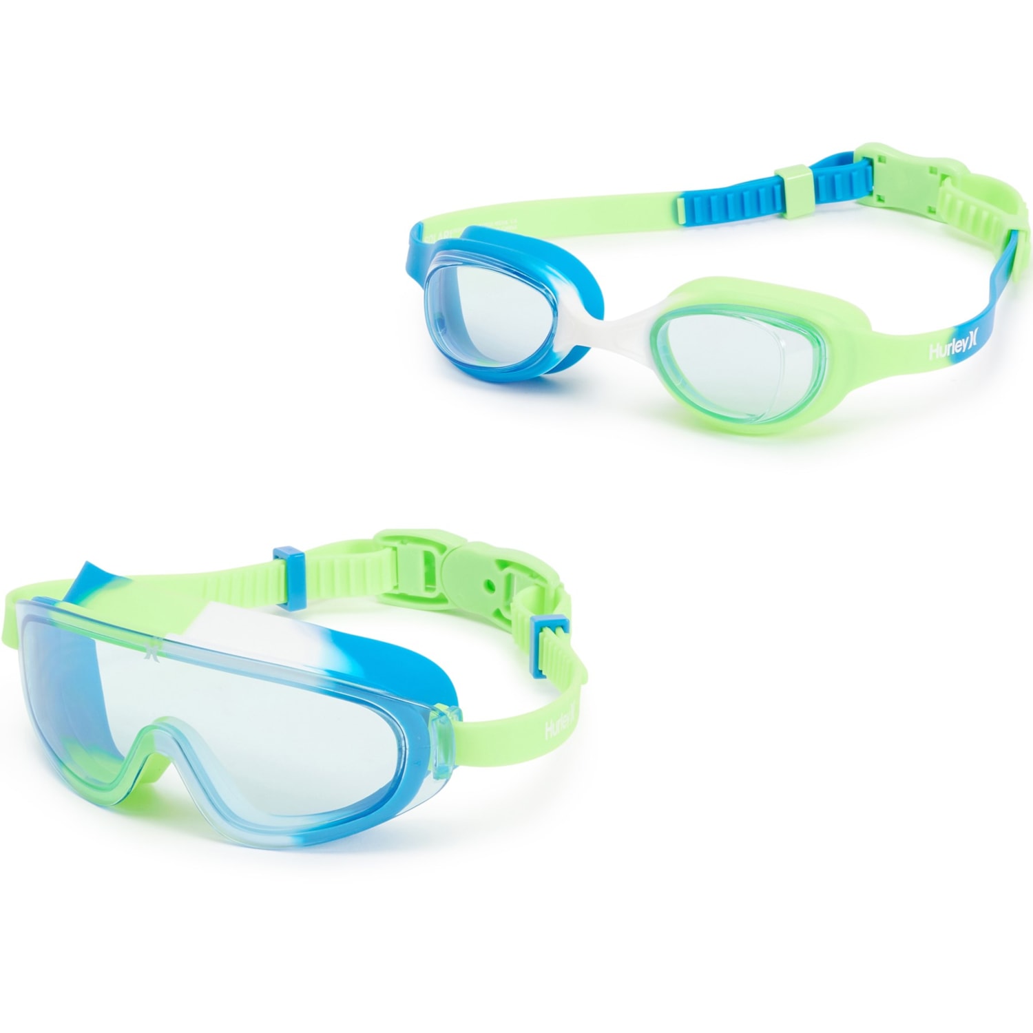 Hurley Solari Swim Goggles and Aqua Raider Swim Mask Set (For Boys and ...