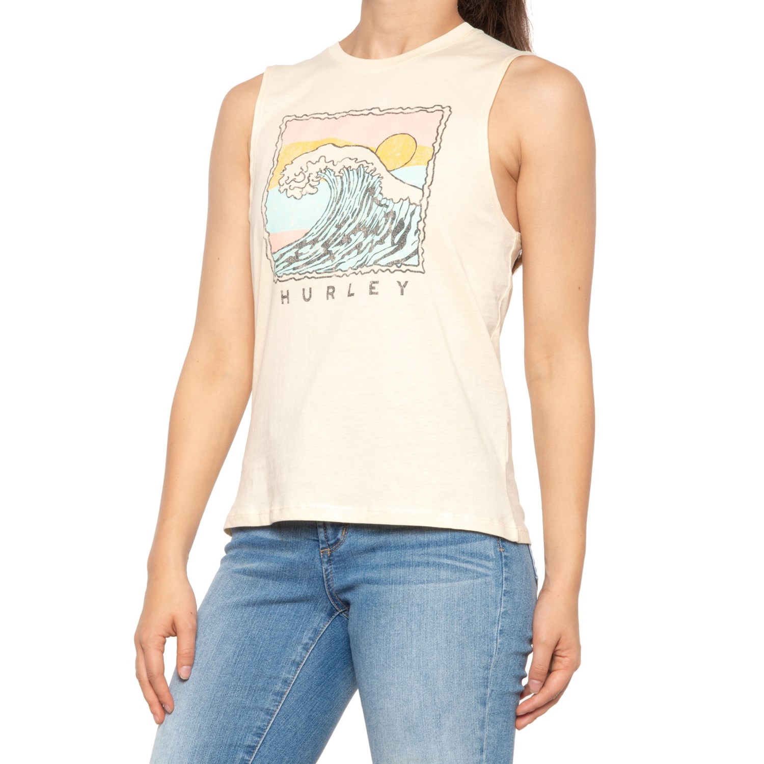 Hurley Washed Muscle Tank Top (For Women) - Save 44%