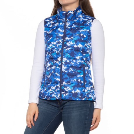 IBKUL Printed Polartec® Power Fill Quilted Side Pocket Vest - Insulated ...