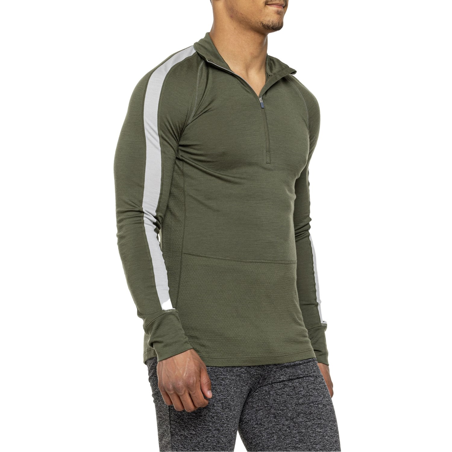 Icebreaker 200 ZoneKnit Base Layer Top - Merino Wool, Zip Neck, Long ...