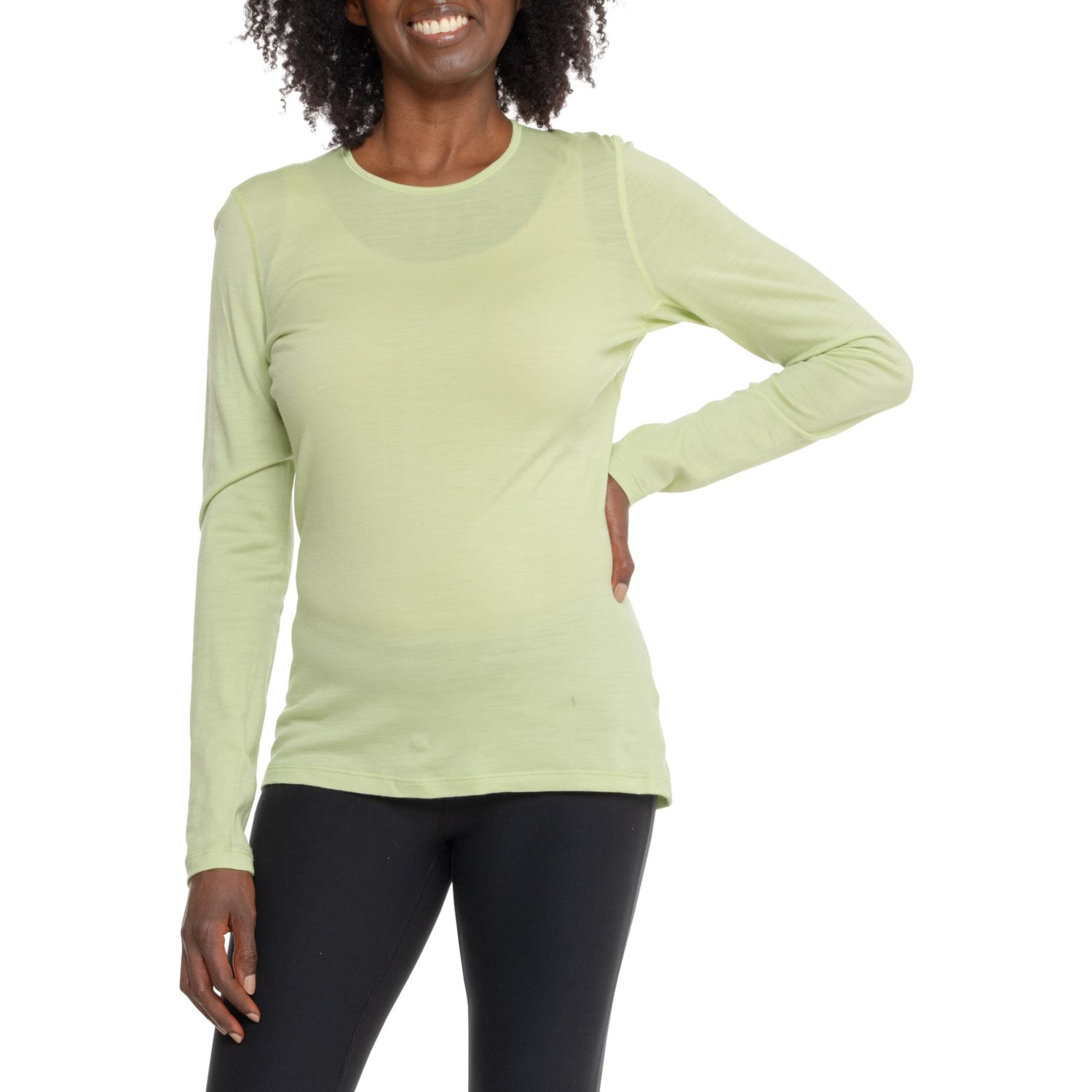 Icebreaker BodyFit 200 Oasis Crewe Base Layer Top - Merino Wool, Long ...