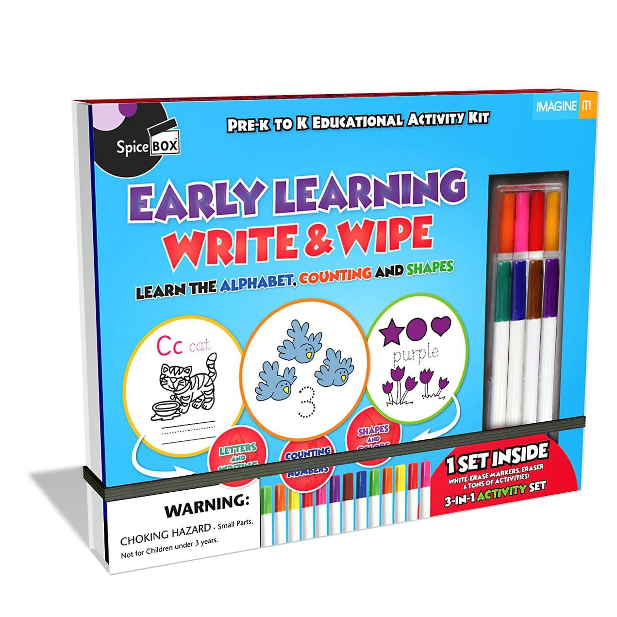 IMAGINE IT! Early Learning Write and Wipe Activity Kit - Save 35%