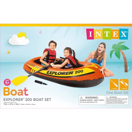 INTEX Explorer 200 Boat Set - Inflatable - Save 21%