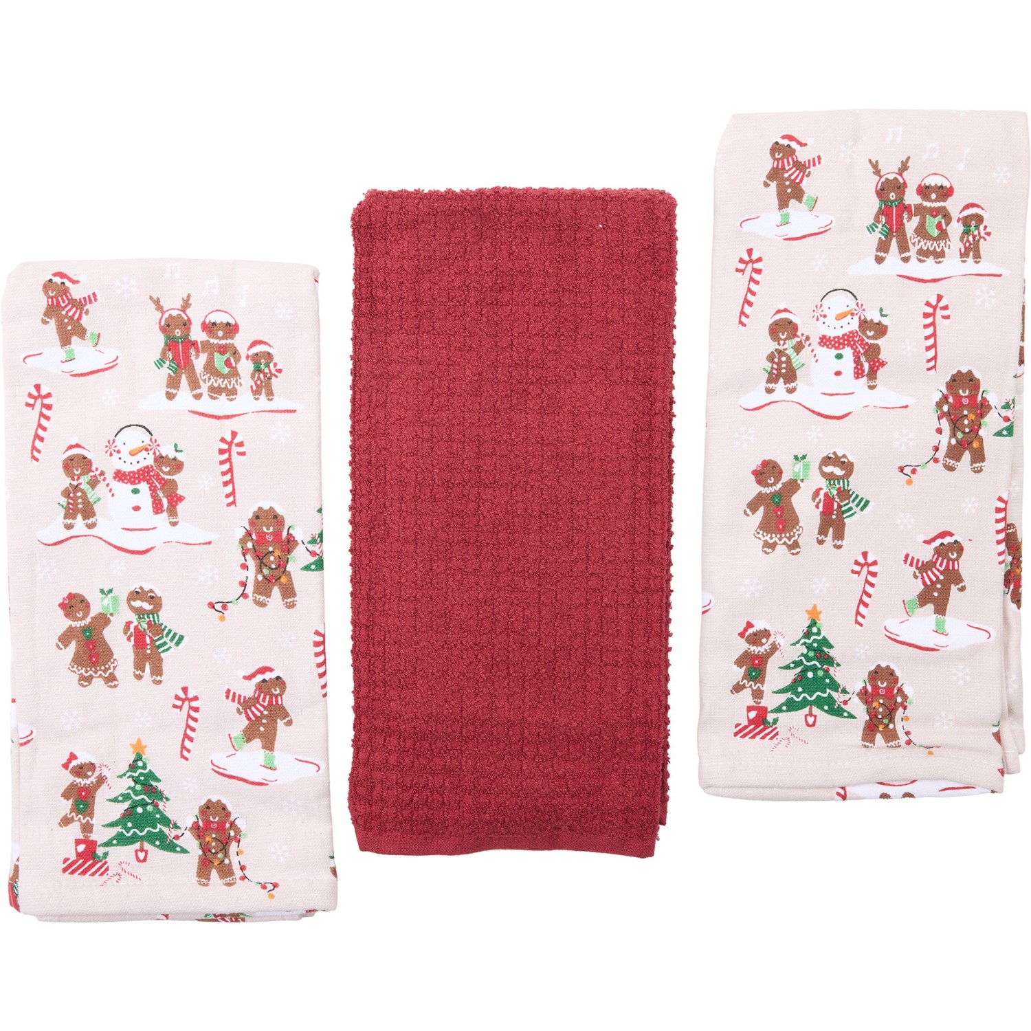 Isaac Mizrahi New York Gingerbread Pals Kitchen Towels - 3-Pack, 18x28 ...