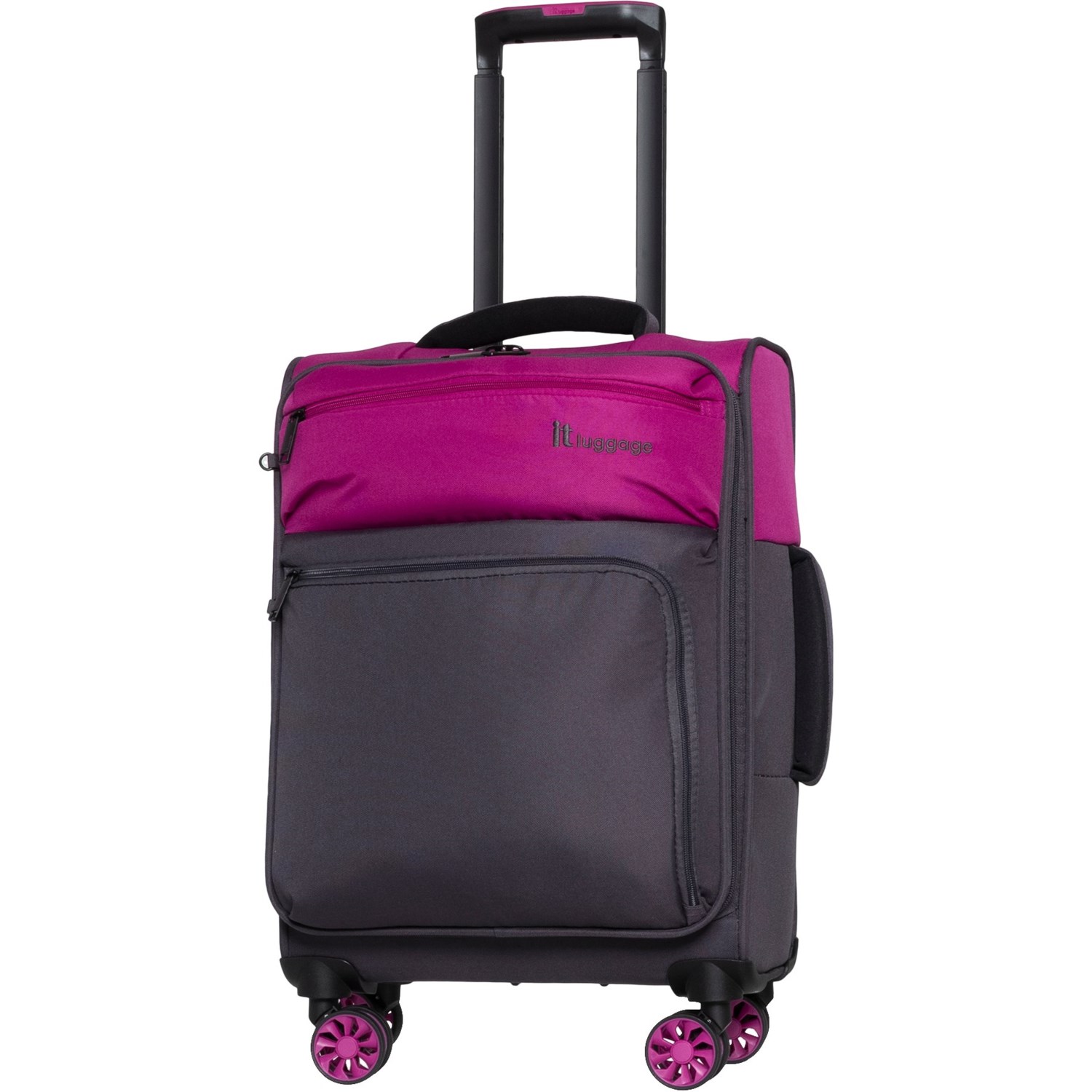 IT Luggage 21” Duo-Tone Carry-On Spinner Suitcase - Softside, Red ...