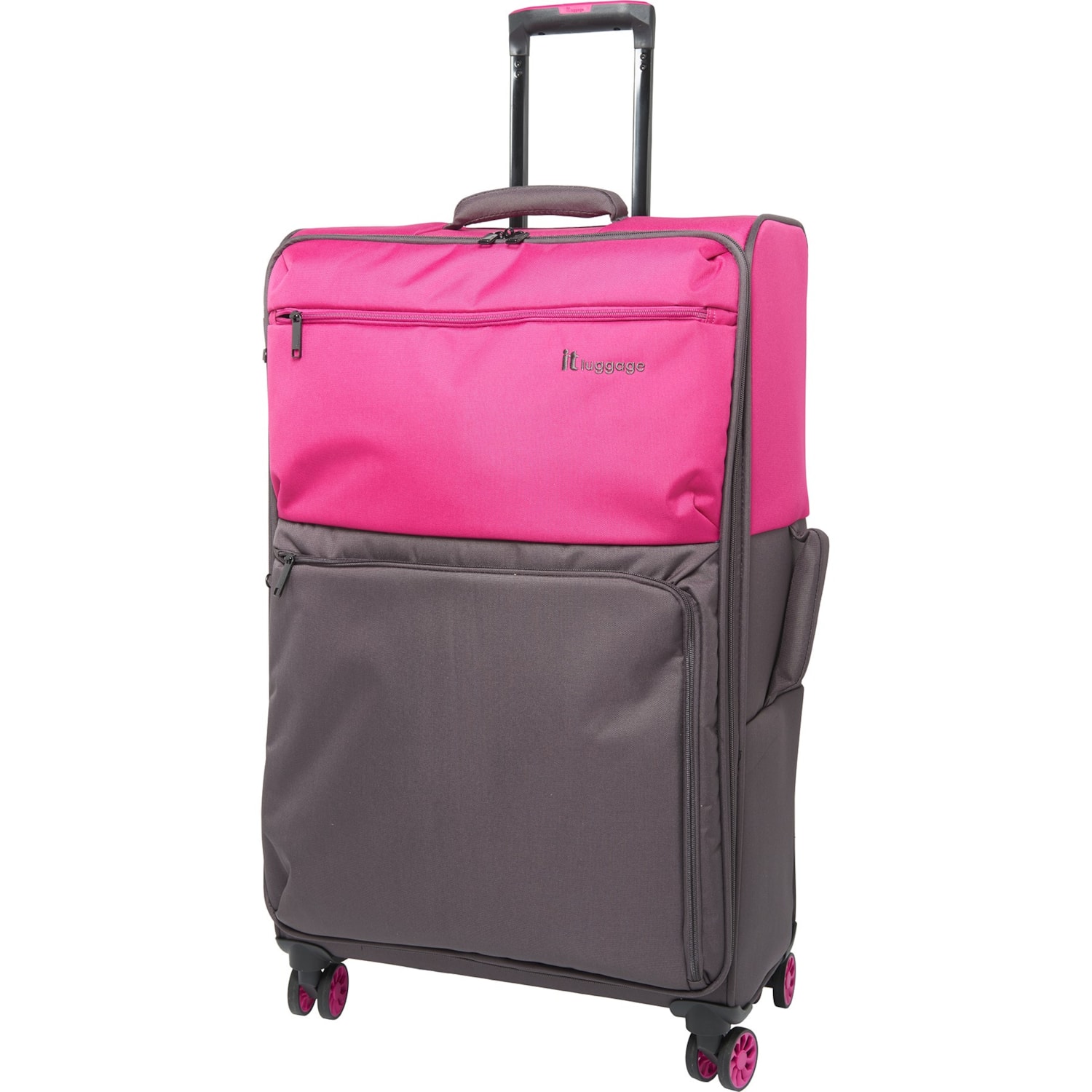 IT Luggage 31.1” Duo-Tone Spinner Suitcase - Softside, Fuchsia Red ...