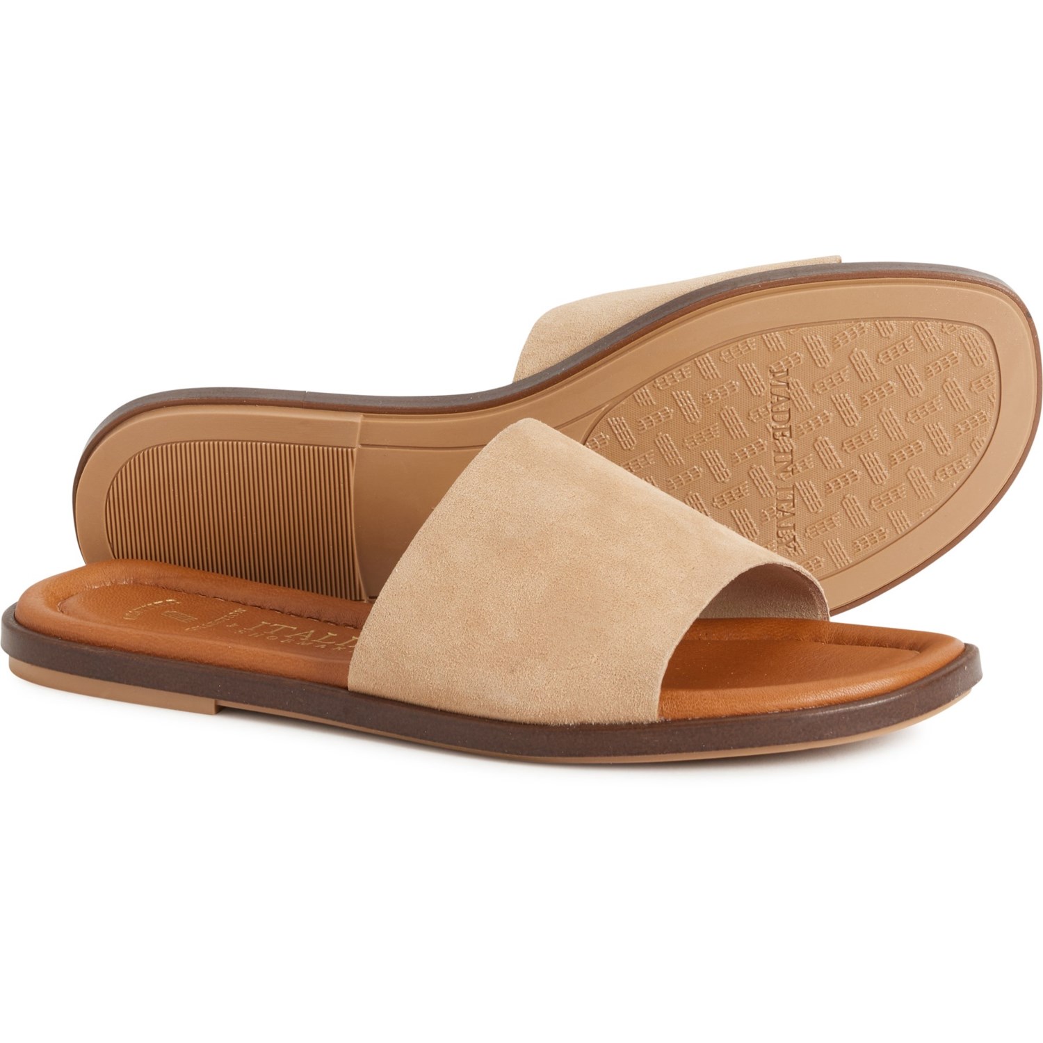 ITALIAN SHOEMAKERS LEATHER COLLECTION Made in Italy Shuler Slide ...