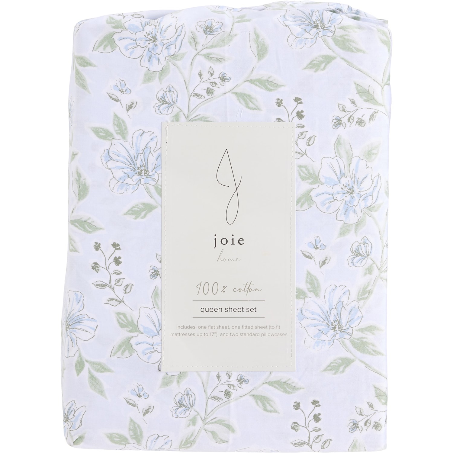 J Joie Queen Elizabeth Garden Sheet Set - Blue Sage-Sage Multi - Save 50%
