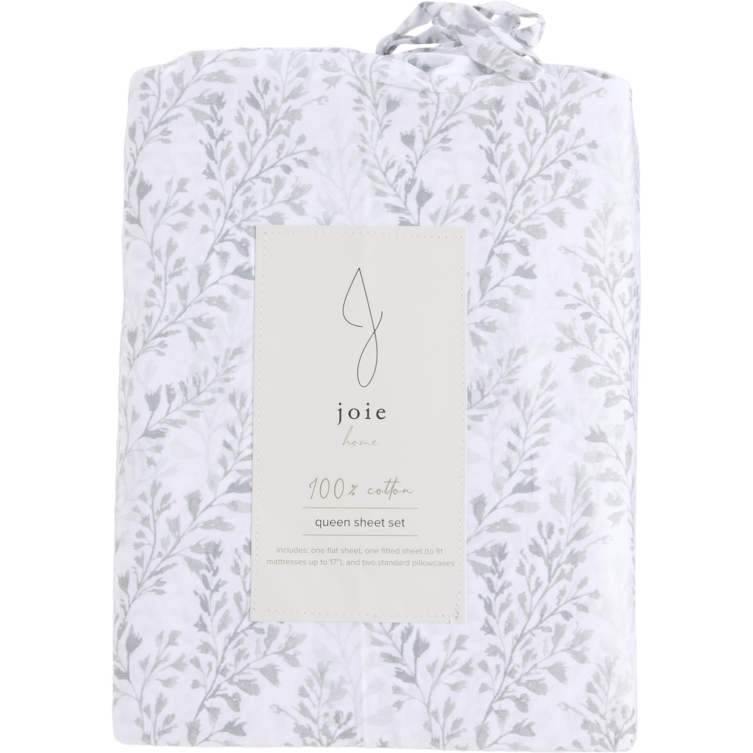 J Joie Queen Soft Vines Sheet Set - Shadow - Save 50%