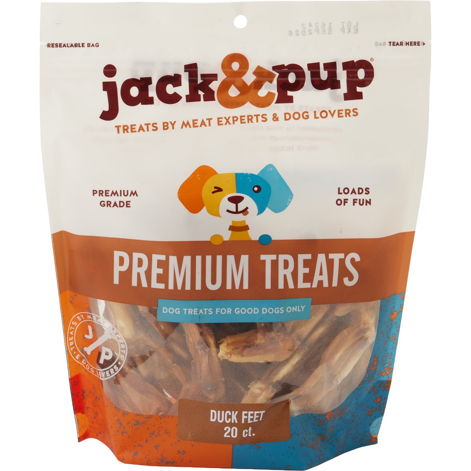 JACK & PUP Duck Feet Dog Treats - 20-Pack - Save 33%