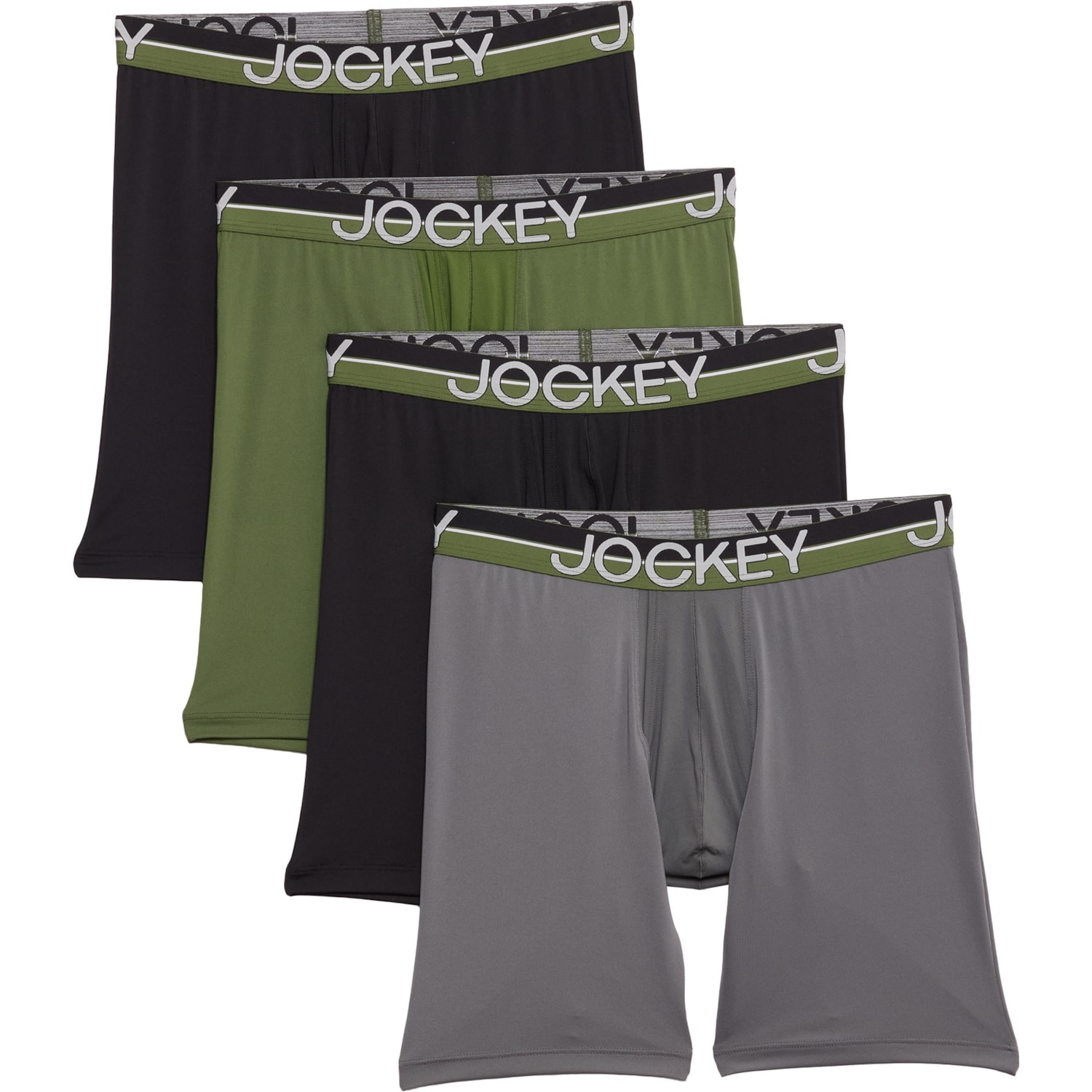 Jockey Infinite Cool Microfiber Long Leg Boxer Briefs - 4-Pack - Save 56%