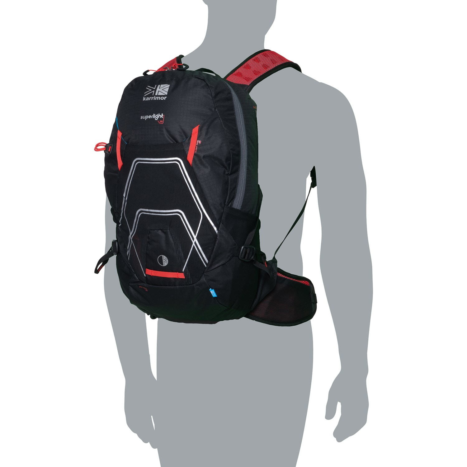 Karrimor Superlight 20 L Backpack - Black-Black - Save 37%
