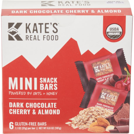 Kate's Real Food Dark Chocolate Cherry Almond Mini Snack Bars - 6-Pack ...