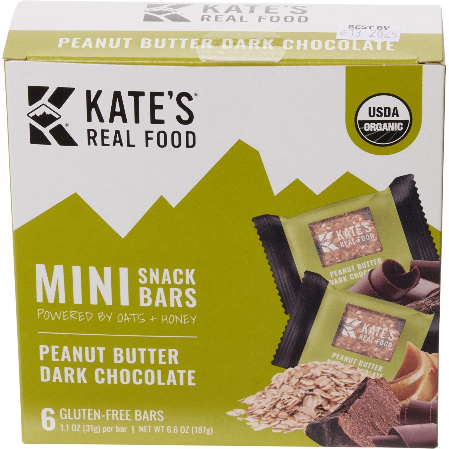 Kate's Real Food Peanut Butter and Dark Chocolate Mini Snack Bar Pack ...
