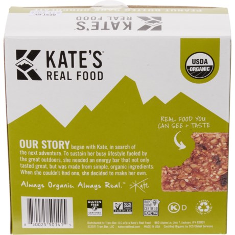 Kate's Real Food Peanut Butter and Dark Chocolate Mini Snack Bar Pack ...