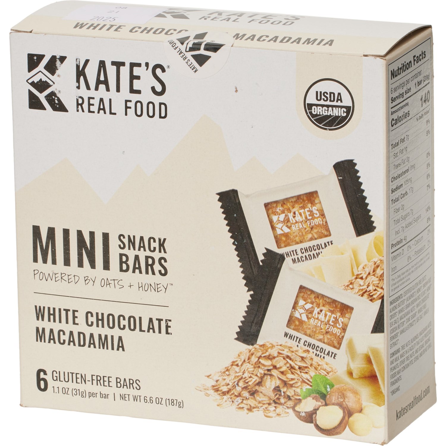 Kate's Real Food White Chocolate Macadamia Mini Snack Bars - 6.6 oz ...