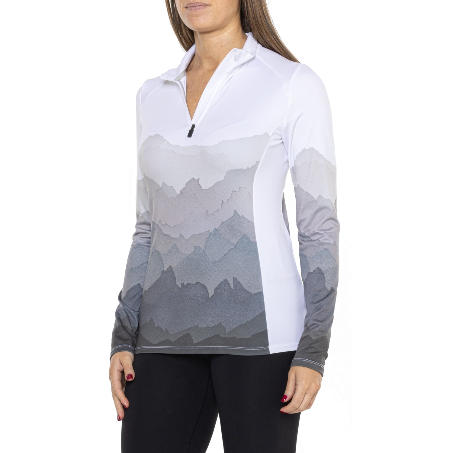 KJUS Motion Print Shirt - Zip Neck, Long Sleeve - Save 64%