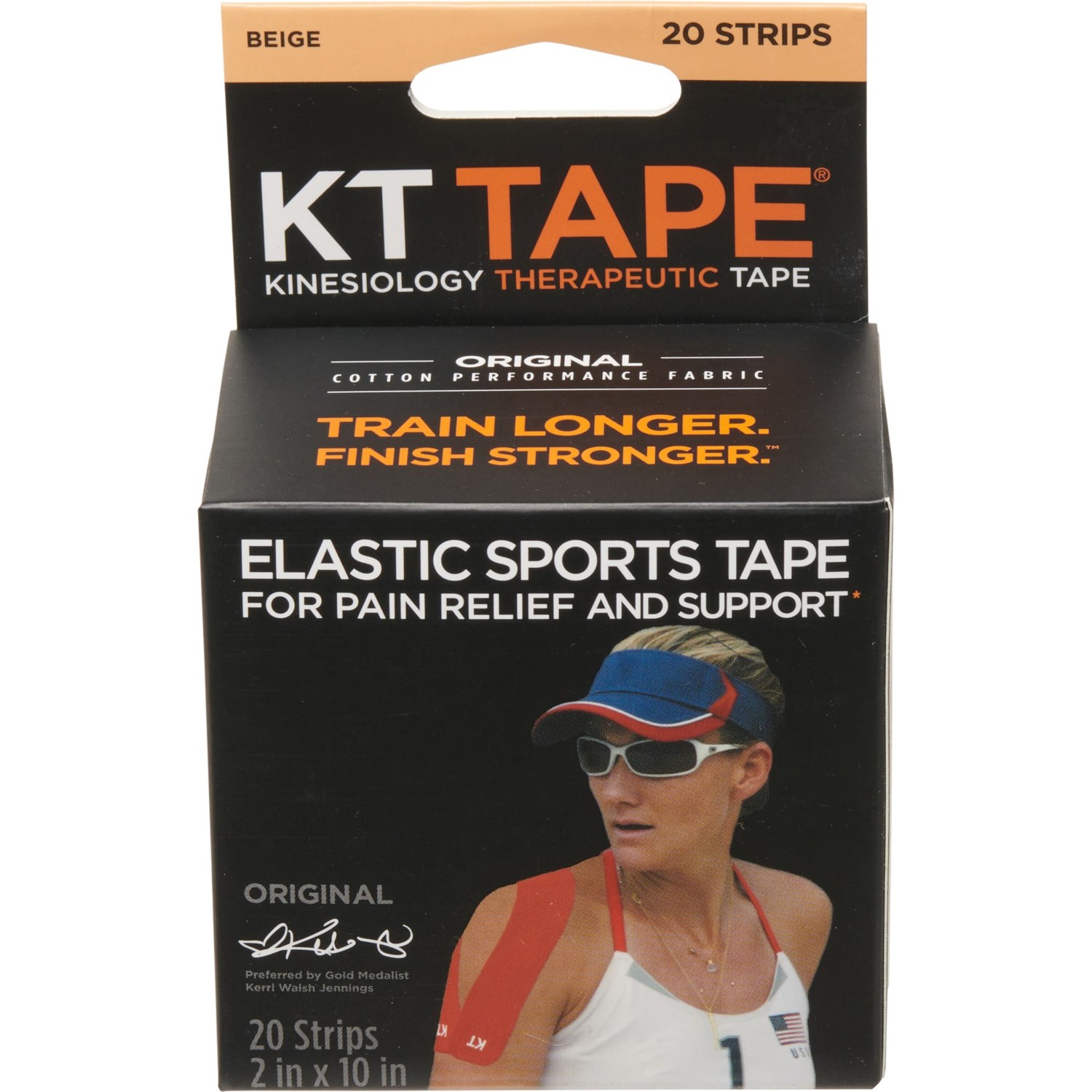KT Tape Original Cotton Kinesiology Therapeutic Pre-Cut Strips - 20 ...