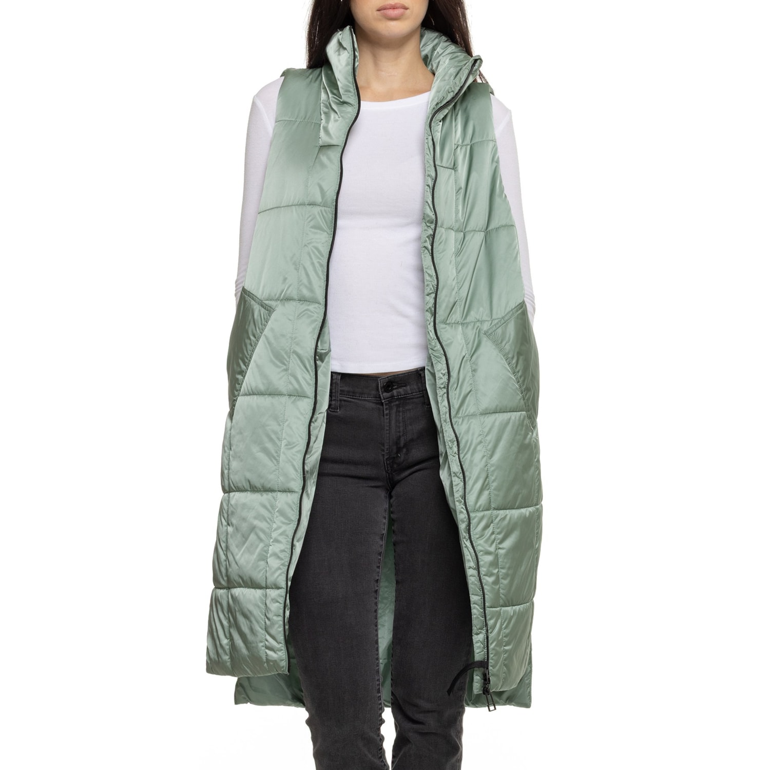 Kyodan Outdoor Packable Oversized Knee-Length Quilted Vest - Insulated ...