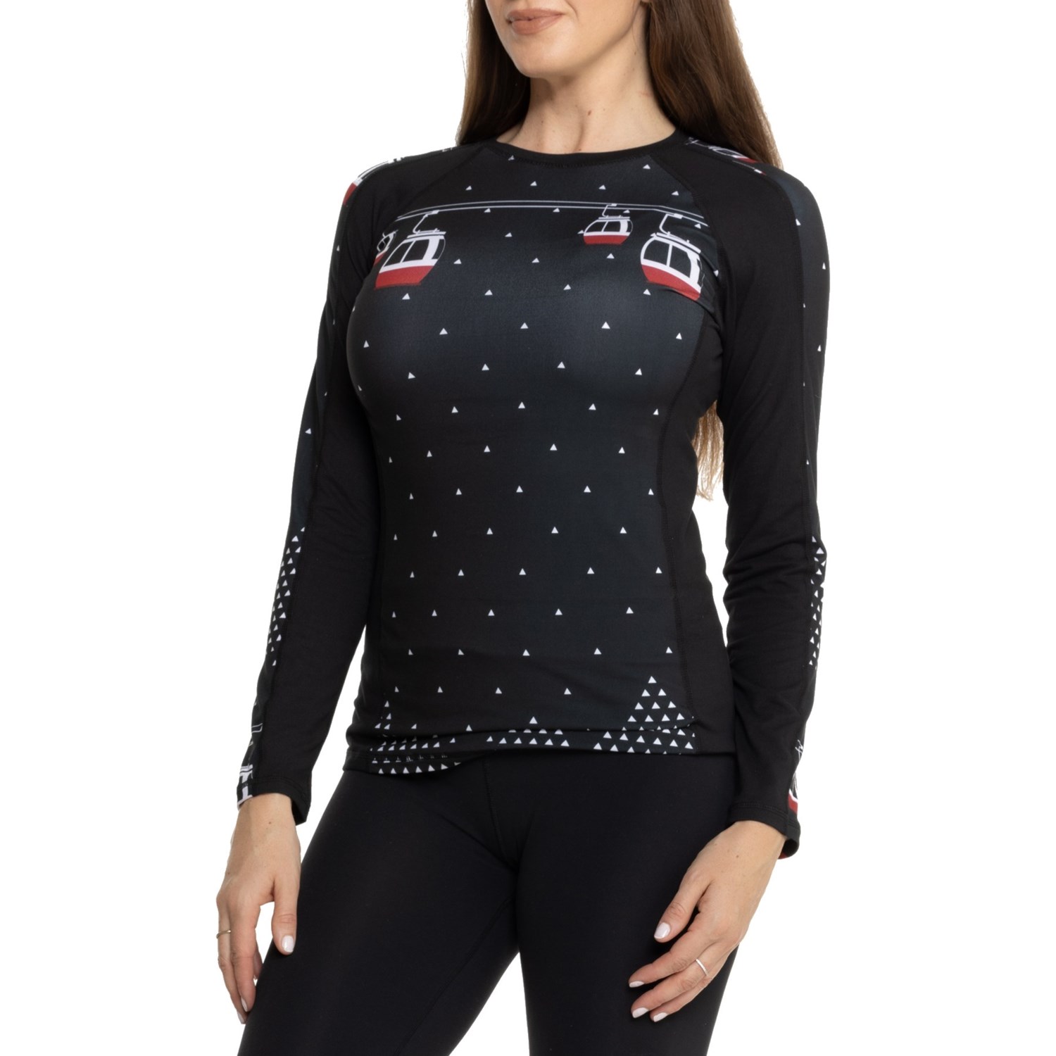 Kyodan Printed Ski Lift Base Layer Top - Long Sleeve - Save 40%