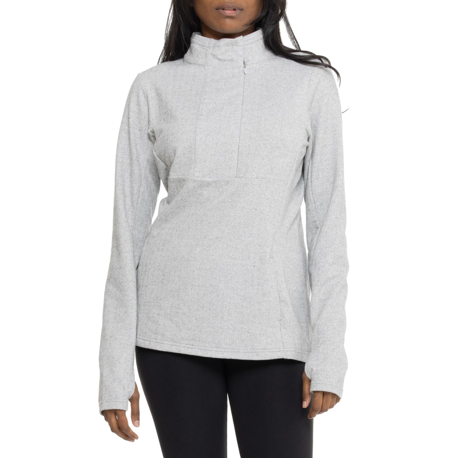 Kyodan Warmhand Mock Neck Shirt - Zip Neck, Long Sleeve - Save 52%