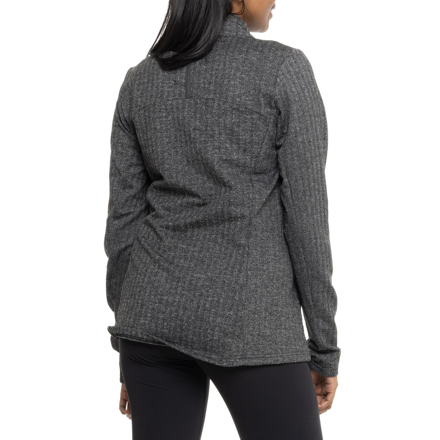 (取寄) キョーダン ウォームハンド モック ネック シャツ - ジップ ネック, ロング スリーブ Kyodan Warmhand Mock Neck Shirt - Zip Neck, Long Sleeve  Black Mix Herringbone Kyodan Warmhand Mock Neck Shirt - Zip Neck, Long Sleeve - Save 40%