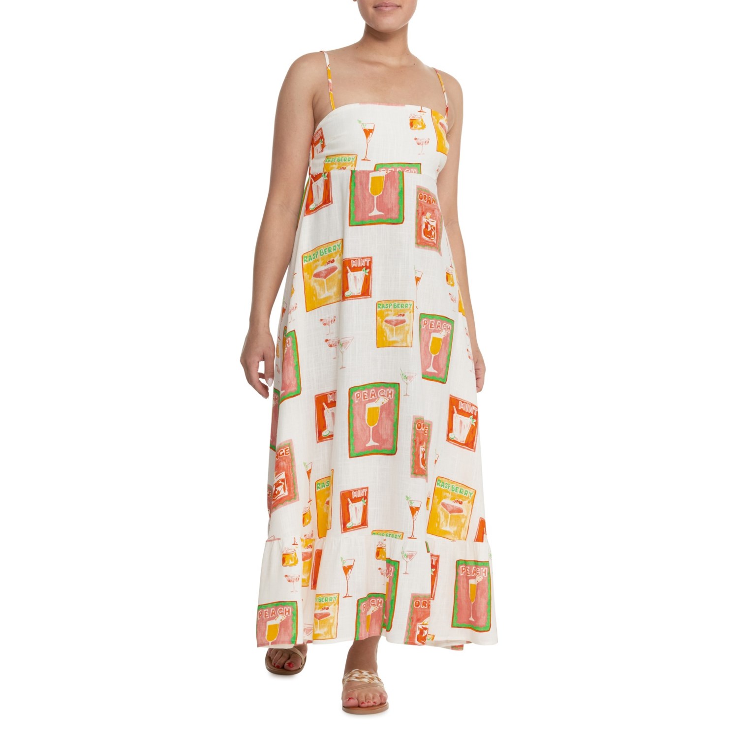 Label of Love Linen Blend Midi Dress - Sleeveless - Save 28%