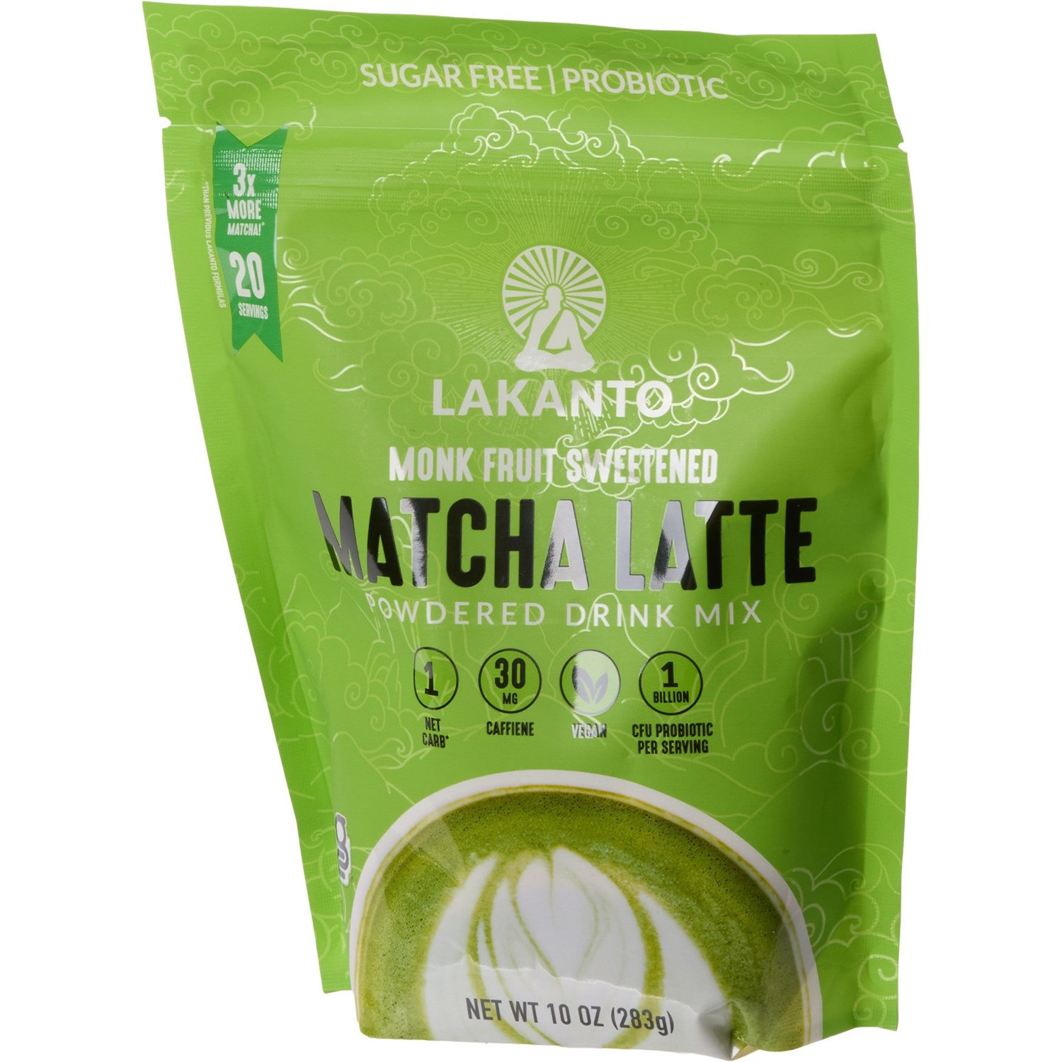 Lakanto Sugar Free Monk Fruit Matcha Latte Powdered Drink Mix - 10 oz ...