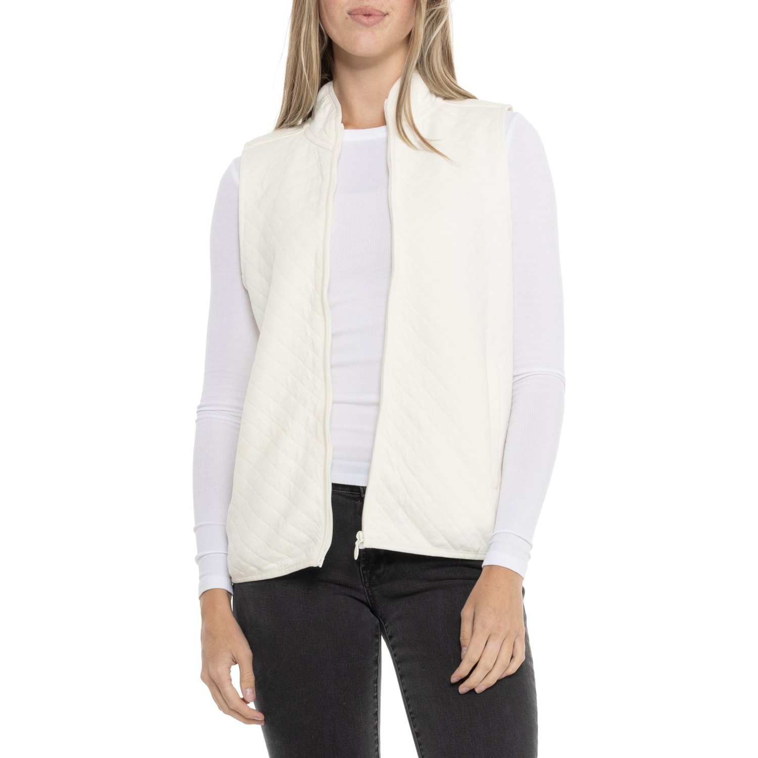 Lands' End Zip-Front Quilted Vest
