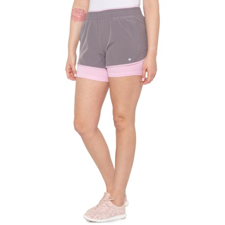 Layer 8 Track Record 2Fer Running Shorts (For Women) - Save 25%